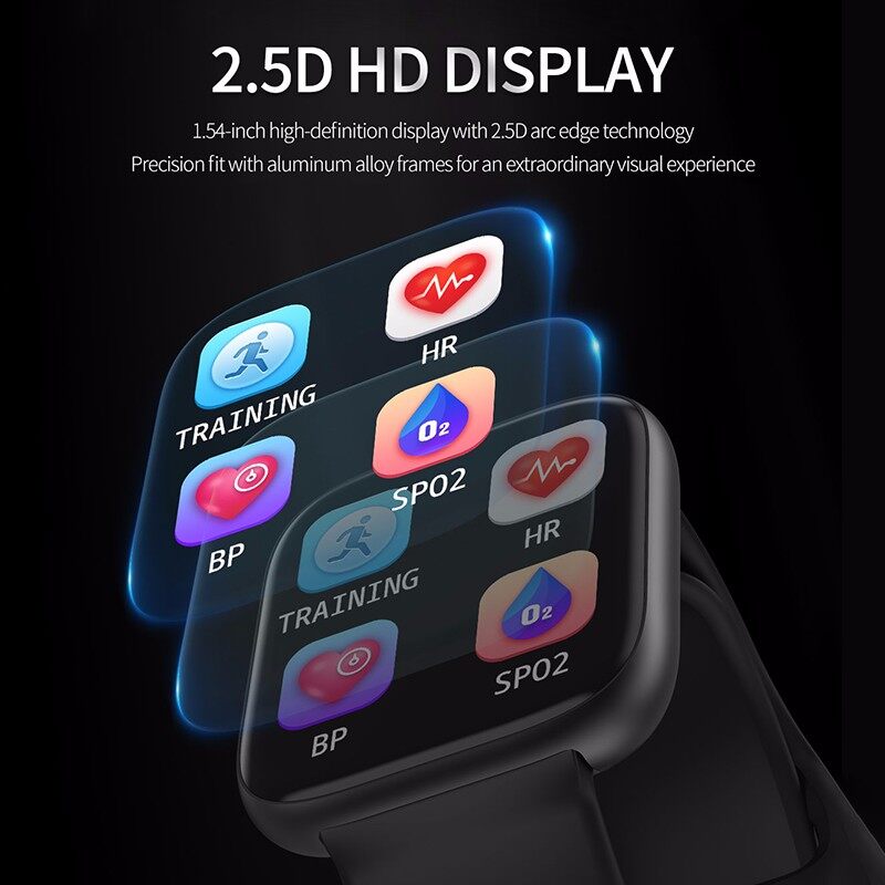 A-Mio I5 Smartwatch แตะหน้าจอเต็มนาฬิกาข้อมือฟิตเนส Ip68 สมาร์ทริสท์ ...