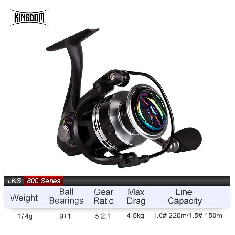 Kingdom LSSLKS Spinning Fishing Reels 800 Gear Ratio 5.21 9 1BB ลากสูง ...