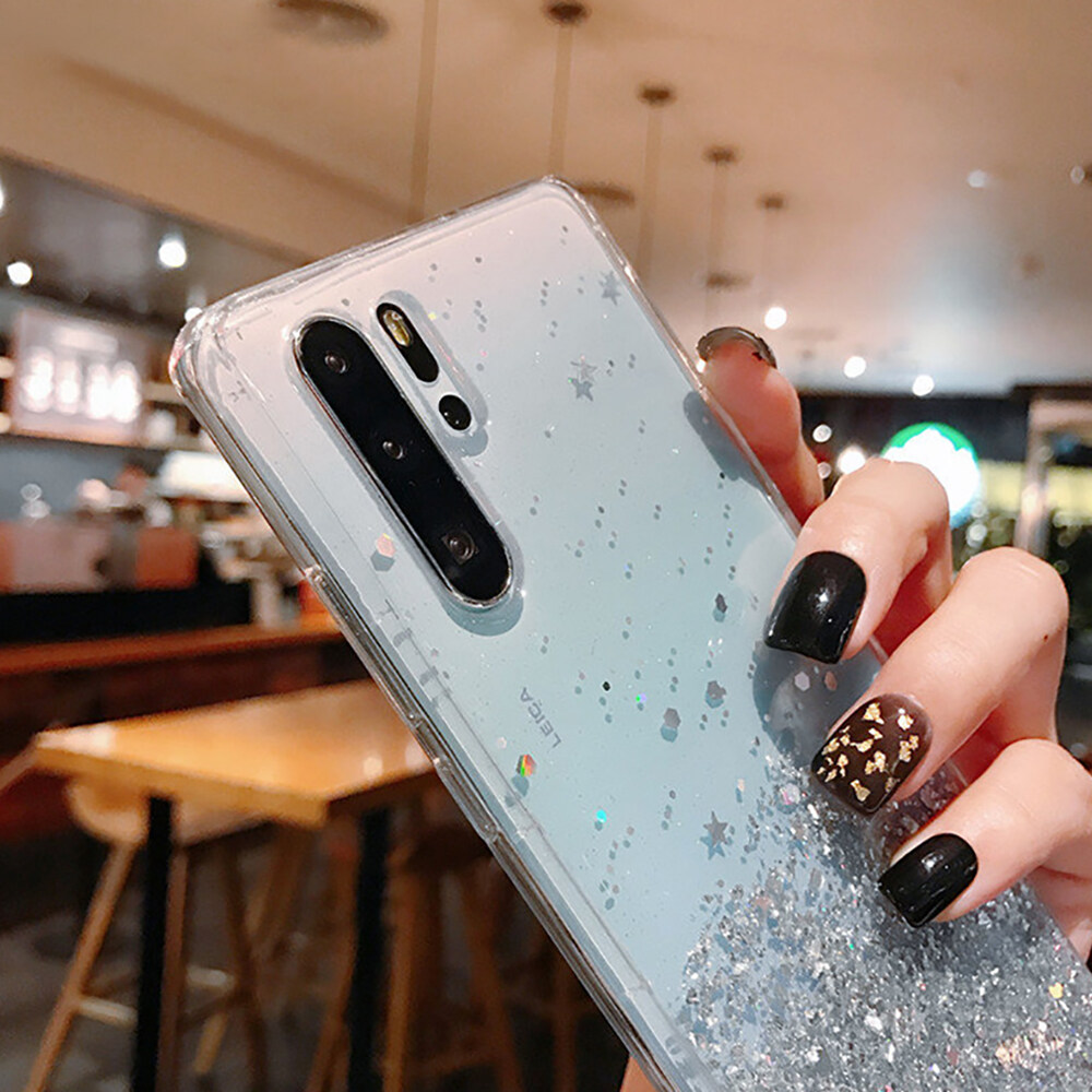 Case สำหรับ Huawei P30 Lite Pro ส่องแสงฟอยล์สีเงินดาว Case สำหรับ ...