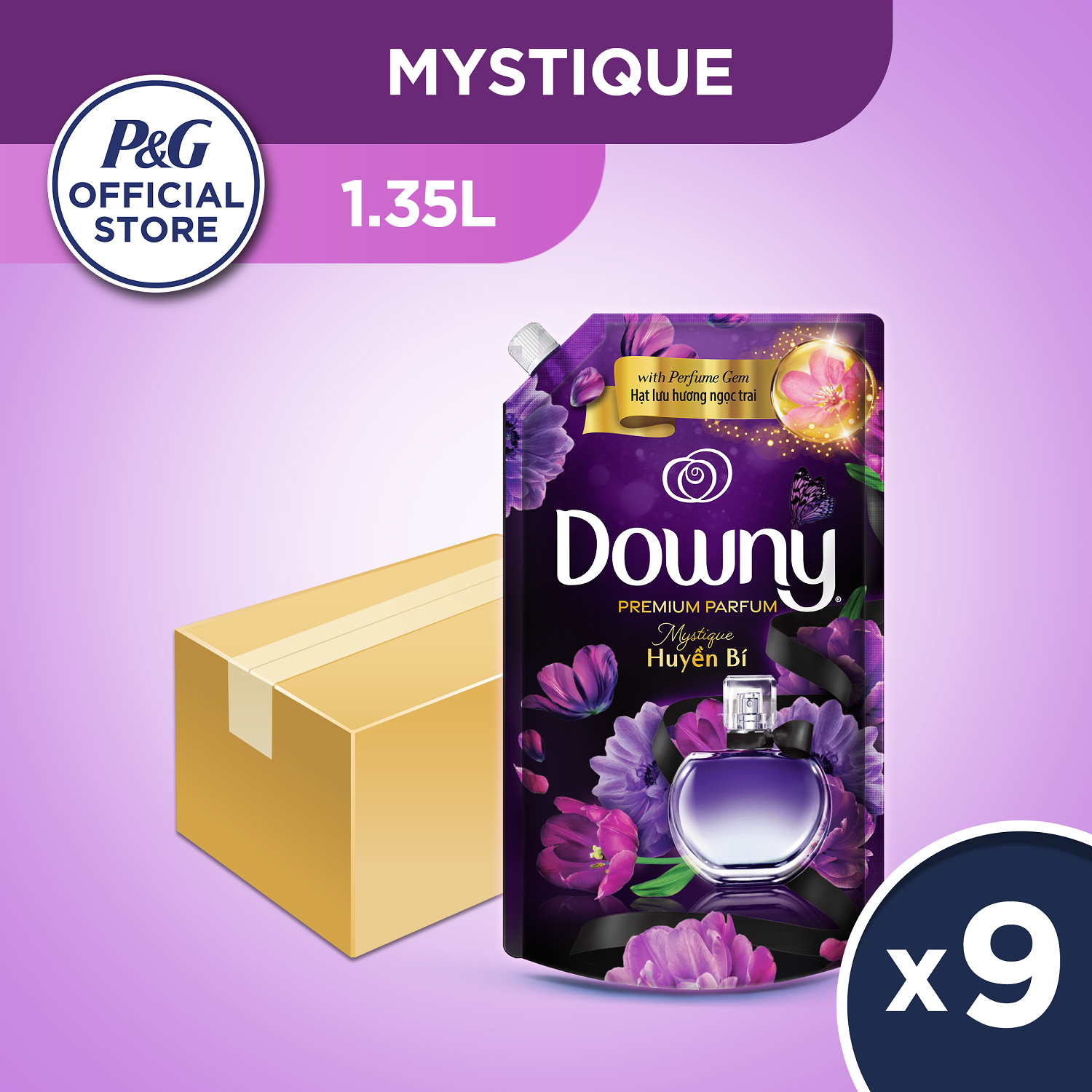 [Bundle of 9] Downy Premium Parfum Concentrate Fabric Conditioner / Softener 1.35l | Lazada