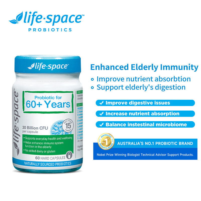 Life Space 60+Years old Seniors Probiotic Supplement 60 Capsules For ...