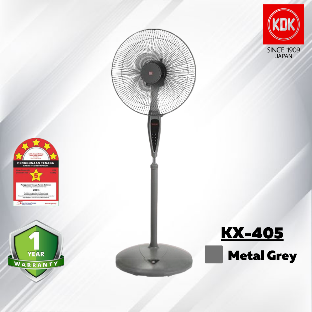 KDK KX-405 / V-TRAC Fan Stand Fans with Flexible Neck Adjustment & On ...