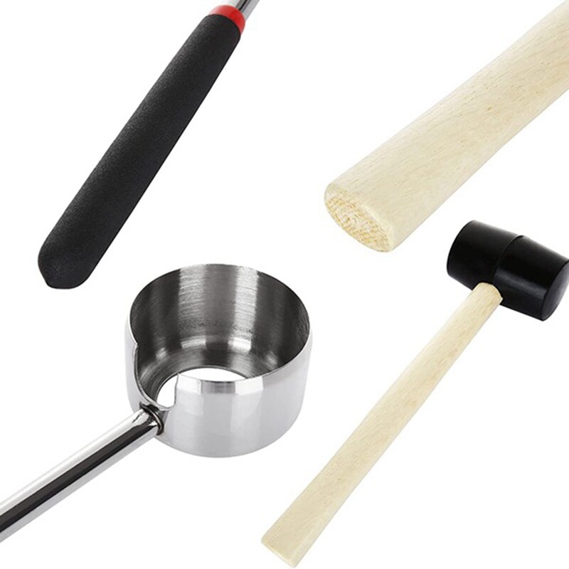 4Pack Coconut Opener Tool Set for Young Coconut Stainless Steel Coconut ...