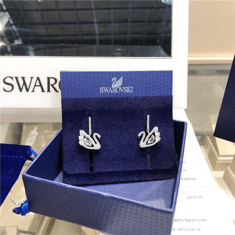 Swarovski dancing swan earrings store