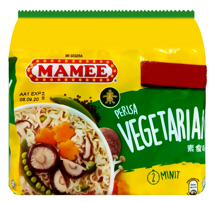 Mamee Instant Noodles Vegetarian Flavour 75gm*5's | Lazada
