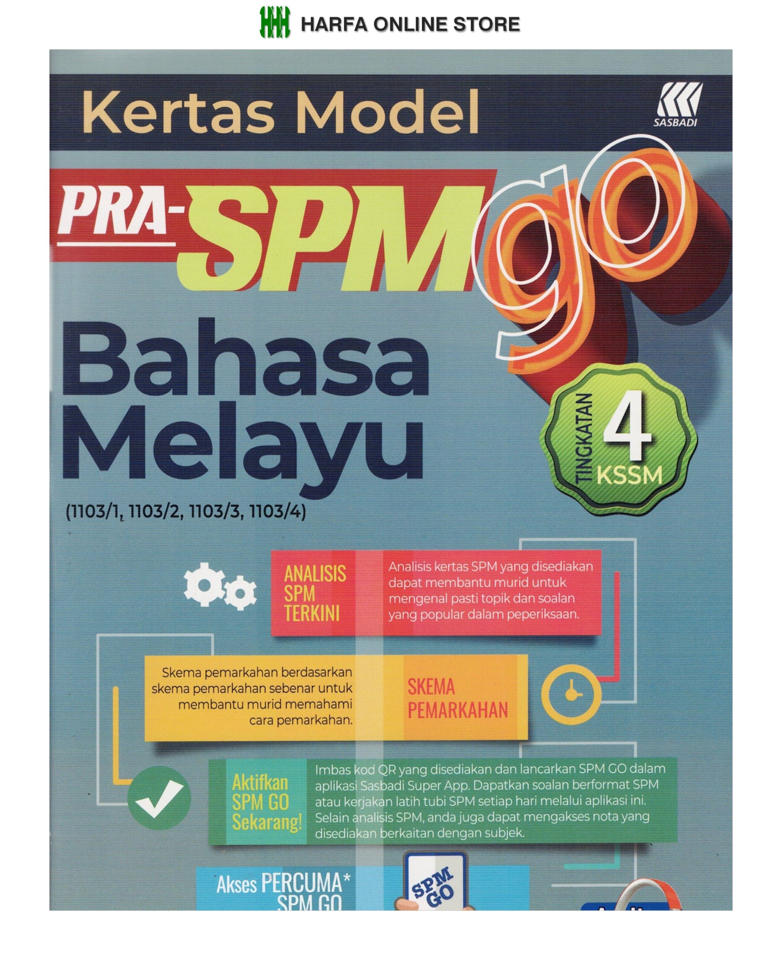 BUKU LATIHAN : KERTAS MODEL PRA-SPM GO BAHASA MELAYU TINGKATAN 4 KSSM ...