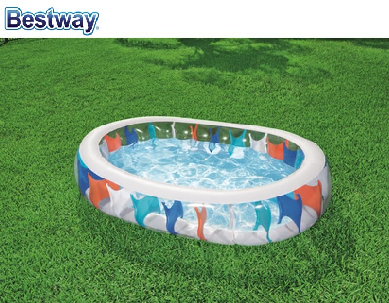 BESTWAY INFLATABLE ELLIPTIC POOL SUMMER GARDEN KIDS FAMILY SWIMMING ...