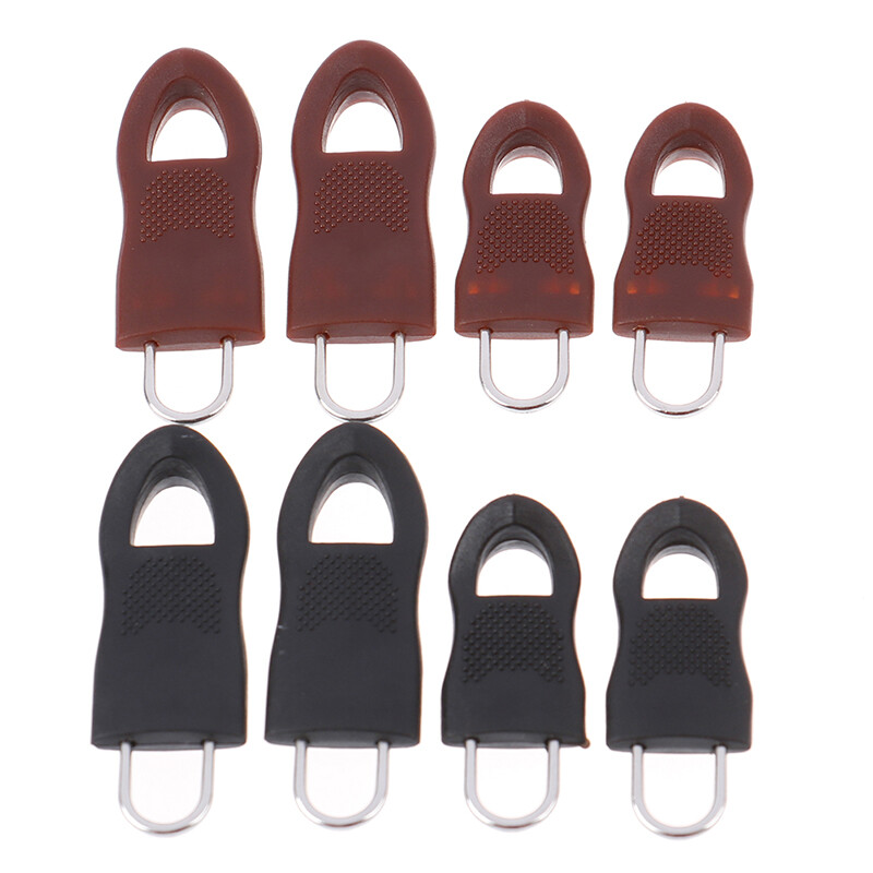 20Pcs Metal Zipper Pull Tags Zip Fixer for Clothes Black Zipper Puller ...