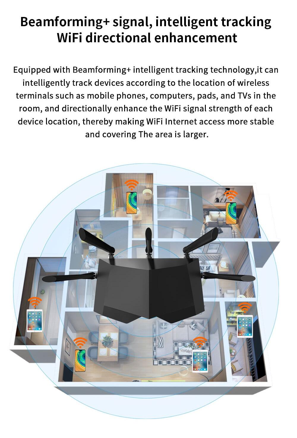 Tenda AC7 Wireless Wifi 5G Router 11AC 2.4Ghz 5Ghz 1WAN3LAN ports 56dbi ...