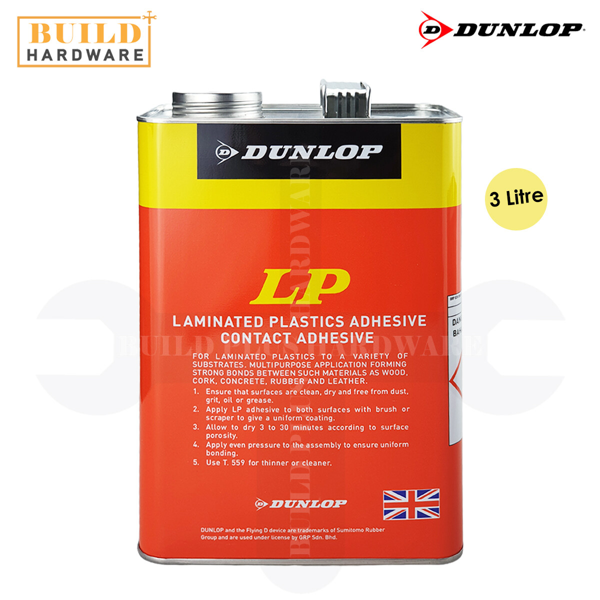 DUNLOP LP Laminated Plastics Adhesive Contact Adhesive 3L Glue | Lazada