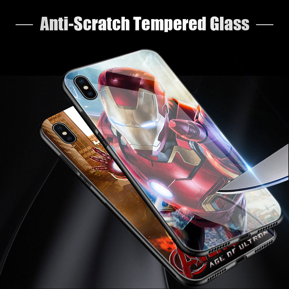 For OPPO Realme XT Glass handphone Case Fashion Classic Superhero ...