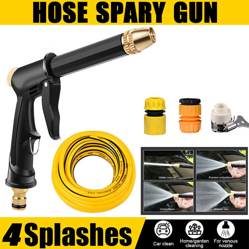 10-50M High Pressure Water Spray Gun PVC Garden Hose Pipe With ...