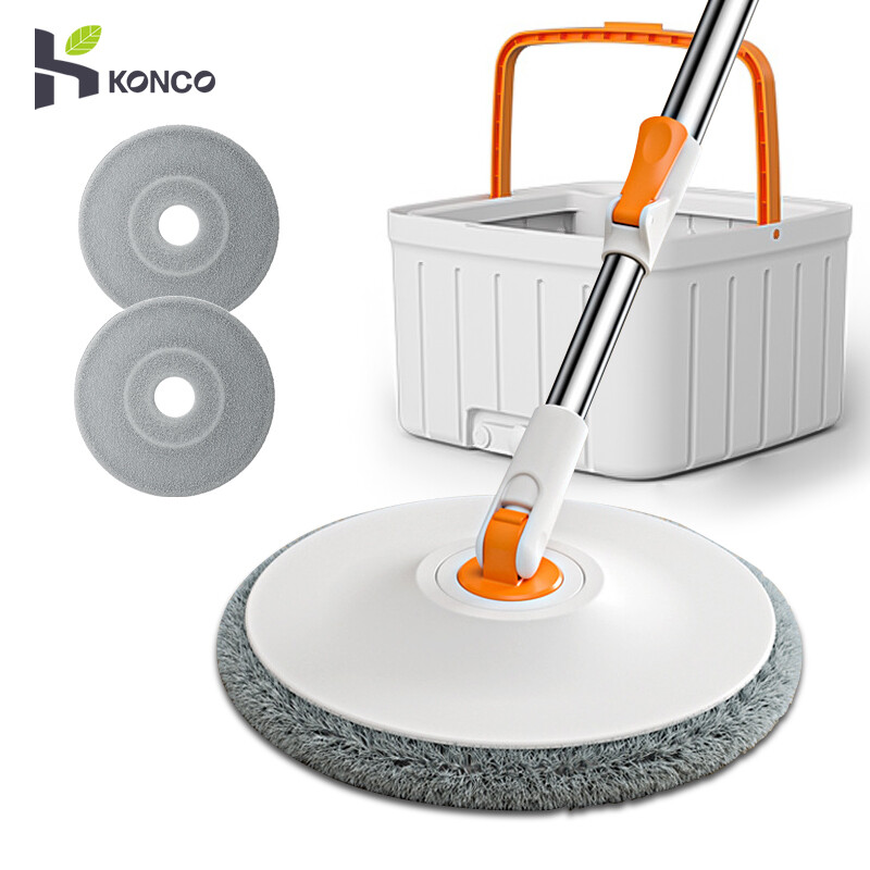 Spray Mop With Reusable Microfiber Pads 360 Degree Metal Handle Mop For ...