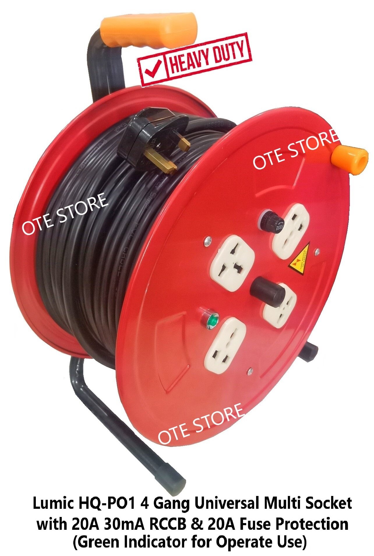 LUMIC HQ-PO1 4Gang 13A Universal Multi socket with 20A 30mA RCCB ...