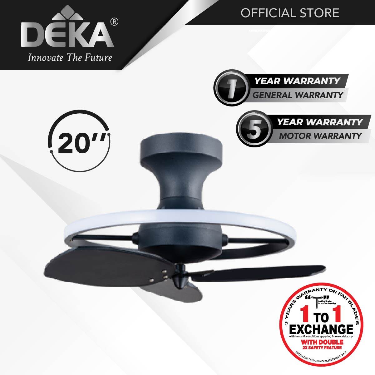 Deka Concept Series DC Motor Ceiling Fan | 56 Inch & 42 Inch CONCEPT 1 ...