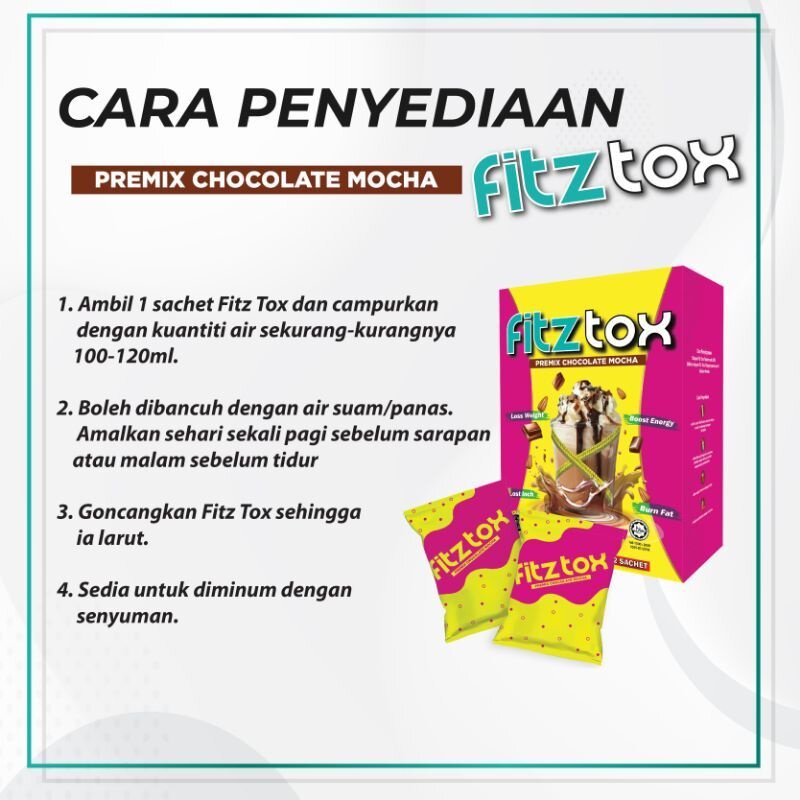 FITZTOX MOCHA KURUS SLIM ORIGINAL (15SACHETS) | Lazada
