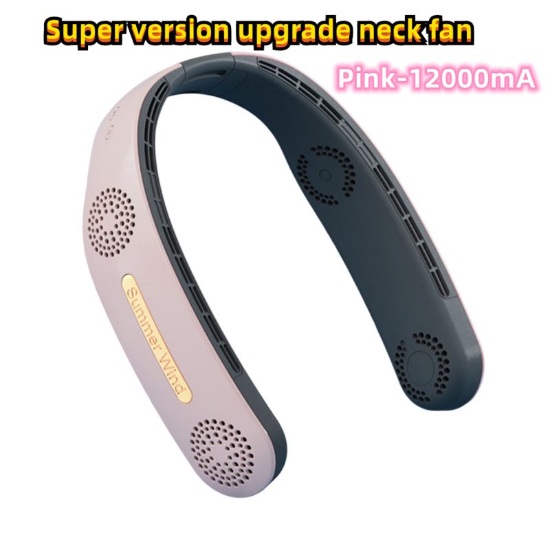 COD Neck fan Portable Mini Fan Hanging 12000mAh Neck Fan USB fan Cooler ...