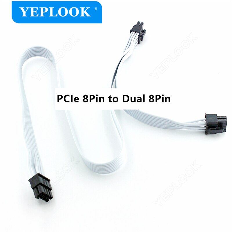 PCIe 8Pin to Dual 8Pin 6+2Pin GPU PSU Cable 60+20cm For Corsair RM750x ...