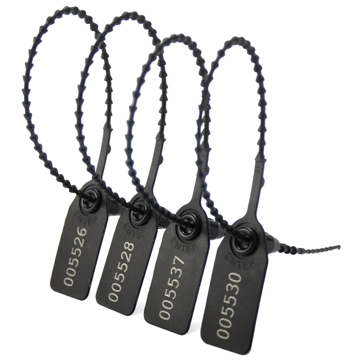 100 Plastic Tamper Seals, Numbered Zip Ties Tags,Disposable Self ...