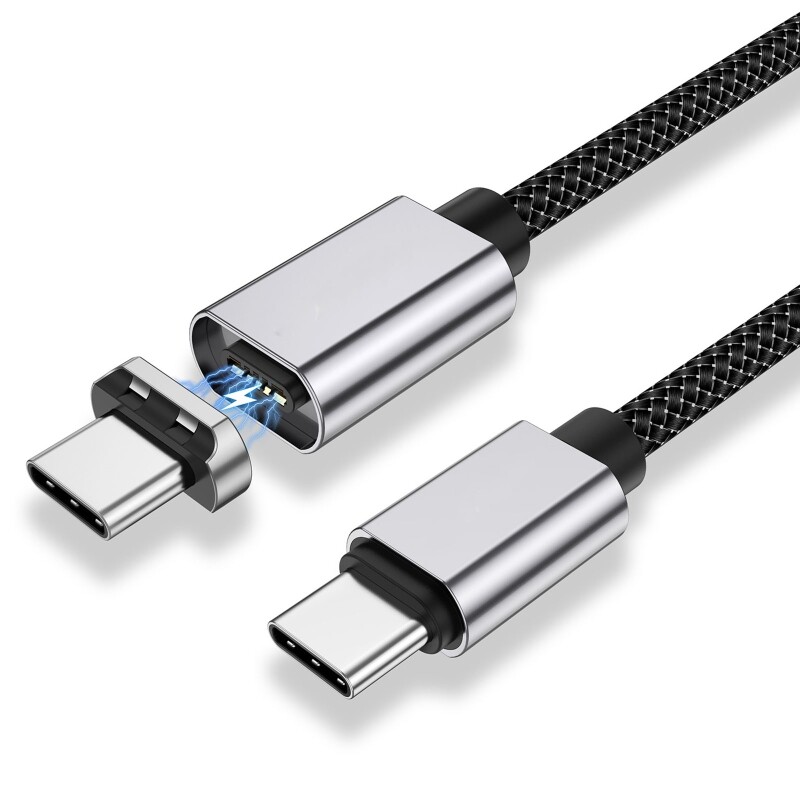 Magnetic USB C Cable 100W(20V/5A MAX), USB-C to USB-C Cable, Data ...