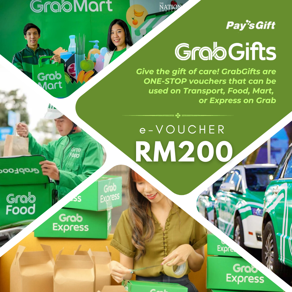 GrabGifts (Platform-Wide) RM200 Cash e-Voucher - 30 Days Validity | Lazada