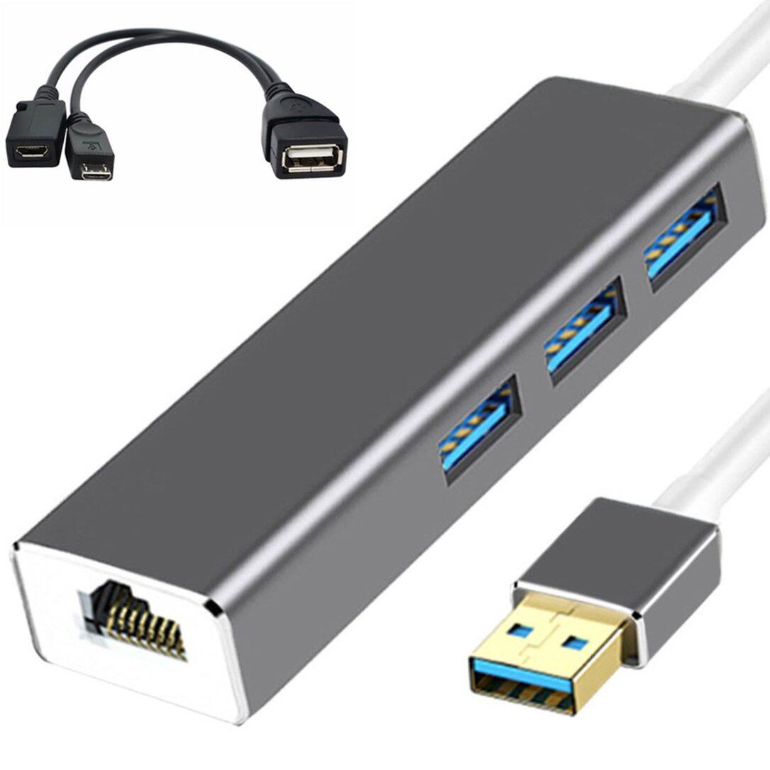 3USB LAN Ethernet Adapter, OTG USB Cable, TV x Stream Ethernet Adapter ...