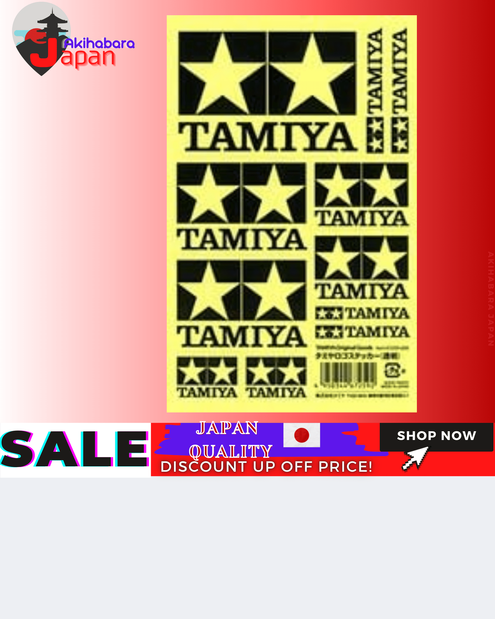 [ 100％ japan import original ]TAMIYA logo sticker transparent TAMIYA ...
