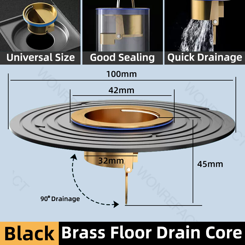 Brass Floor Drain Core Large Size Odor and Insect Proof Floor Drain ...
