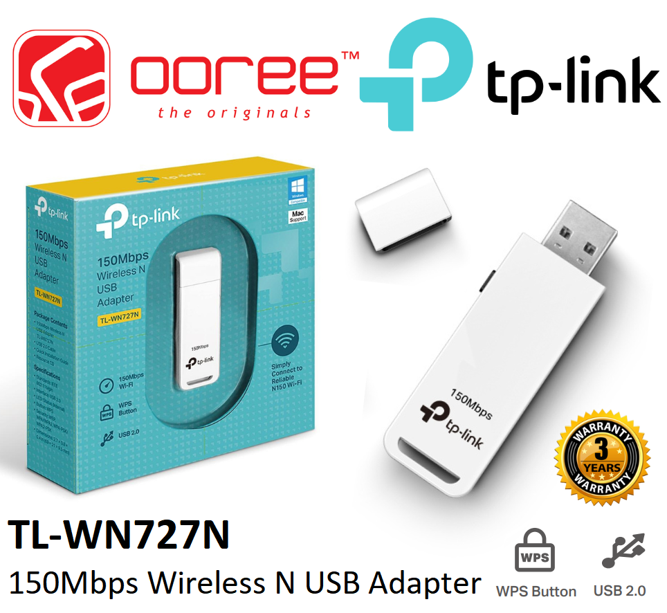 TP-LINK TL-WN725N / TL-WN727N 150MBPS WIRELESS N NANO USB ADAPATER WITH ...