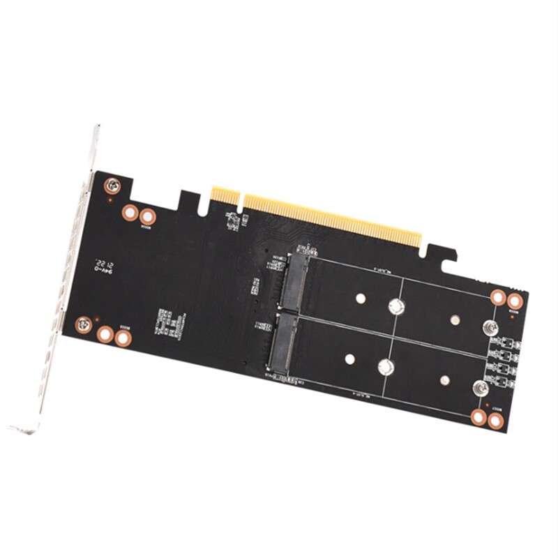 JINGSHA PCI-E 16X to M.2 NVME 4-Disk Expansion Card Array Card PCIE Signal Split VROC RAID Card ...
