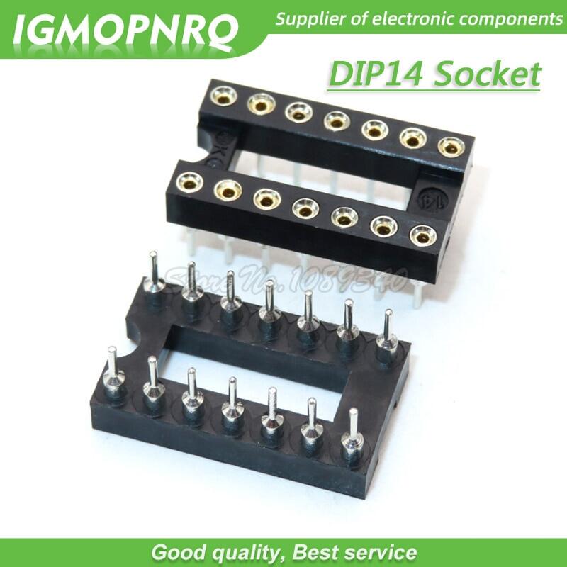 10PCS Round Hole IC Socket ช่องเสียบ DIP 6 8 14 16 18 20 24 28 Pin ซ็อกเก็ต DIP6 DIP8 DIP14 ...
