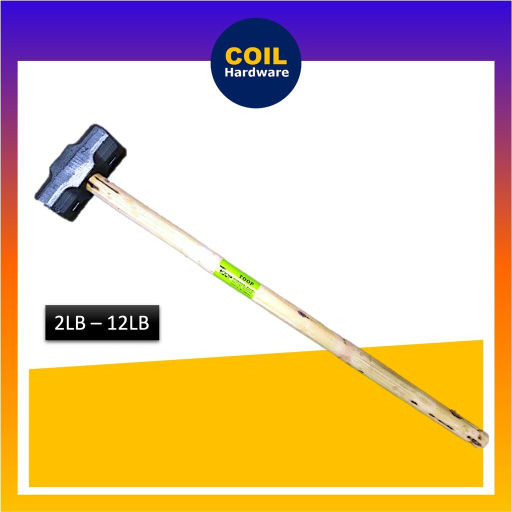 【6LB - 10LB】PREMIUM QUALITY H DUTY SMASHING SLEDGE HAMMER WITH RATTAN ...