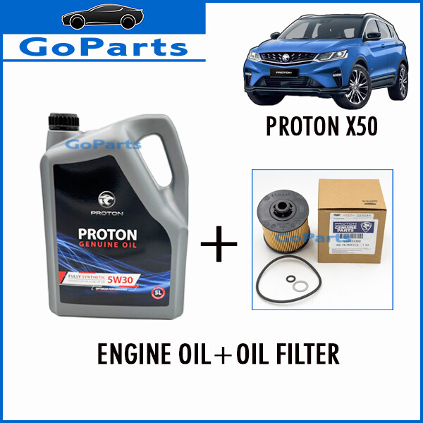 Proton X50 engine oil (5liter) + oil filter service package | Lazada