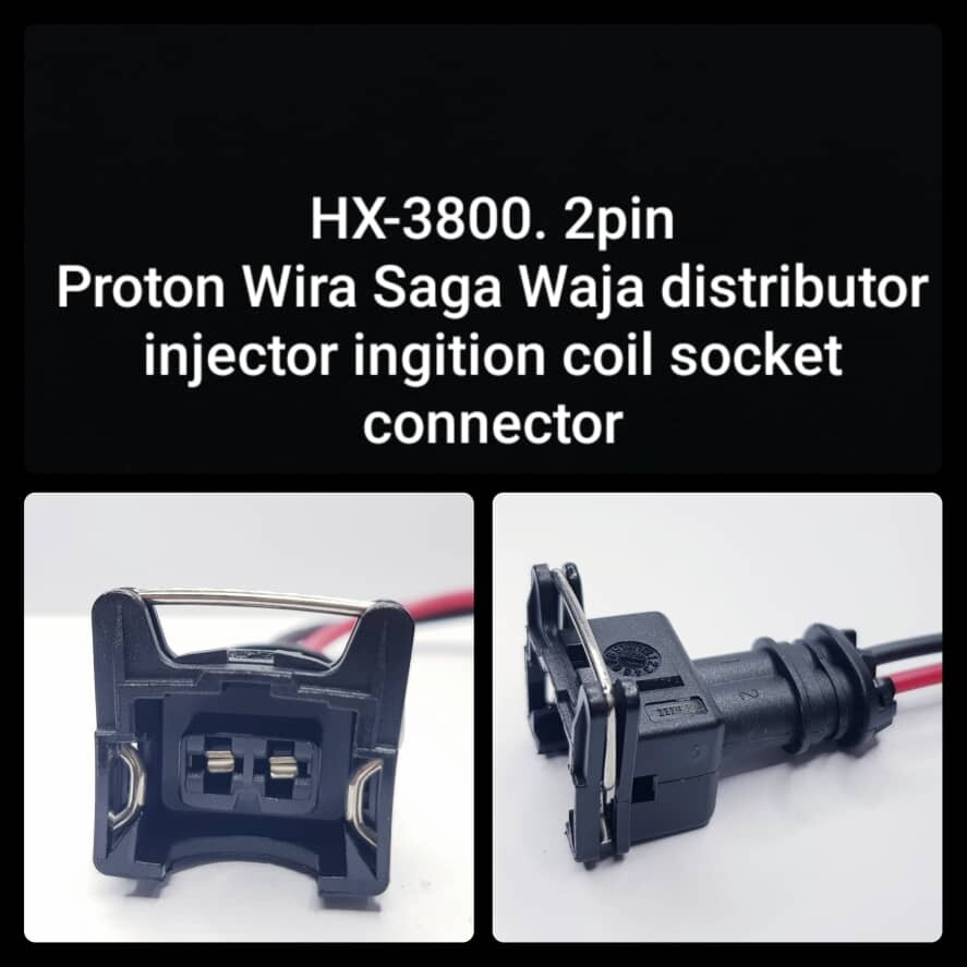 HX-3800. 2pin Proton Wira Saga Waja distributor injector ingition coil ...