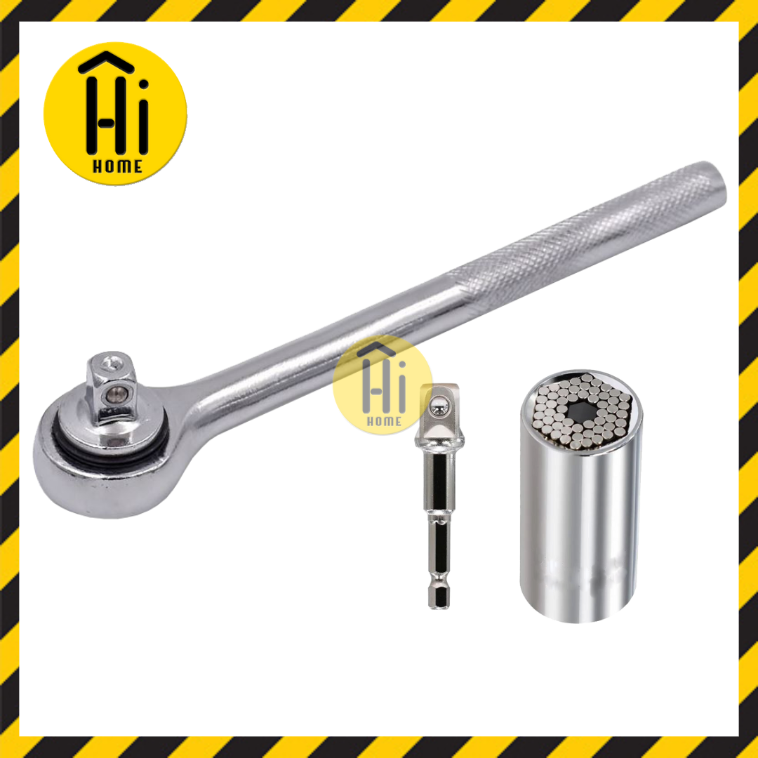 Gator Grip Self-Adjusting Ratchet Universal Socket Wrench Set | Lazada