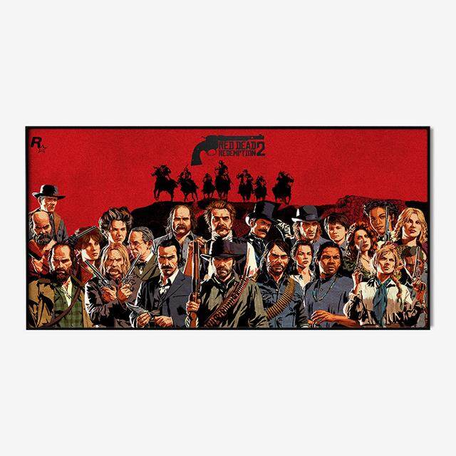 Red Dead Redemption โปสเตอร์2วิดีโอเกมผ้าใบวาดภาพพิมพ์ภาพการ์ตูนภาพวาด ...