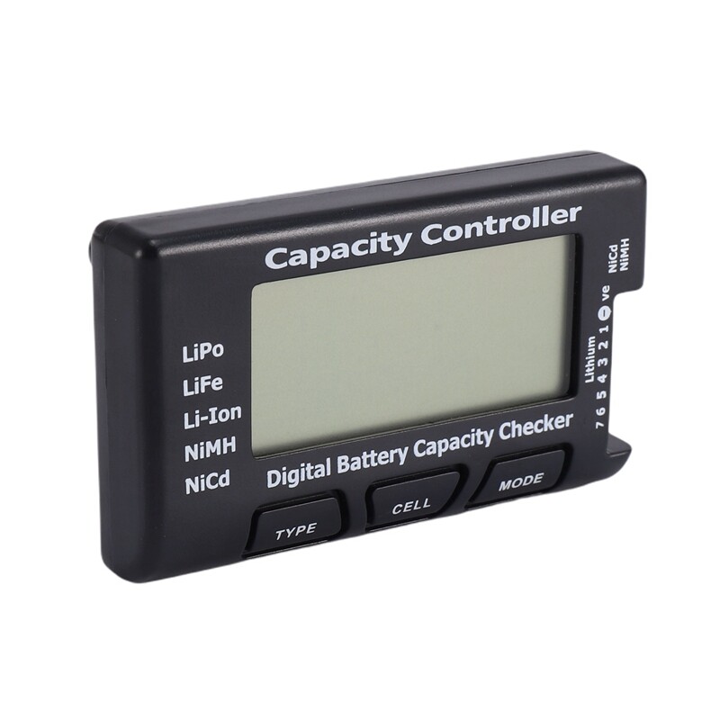 2.1" RC Cell Meter-7 Digital Battery Capacity Checker/Controller for ...