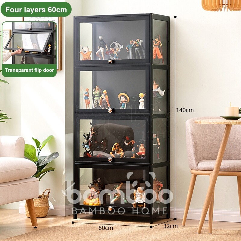 Black Display Cabinet Almari Kaca Display Display Rack LEGO Acrylic ...