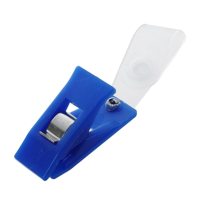 40 Pcs Plastic ID Card Holder Name Badge Clips Fastener Blue - Dinner ...