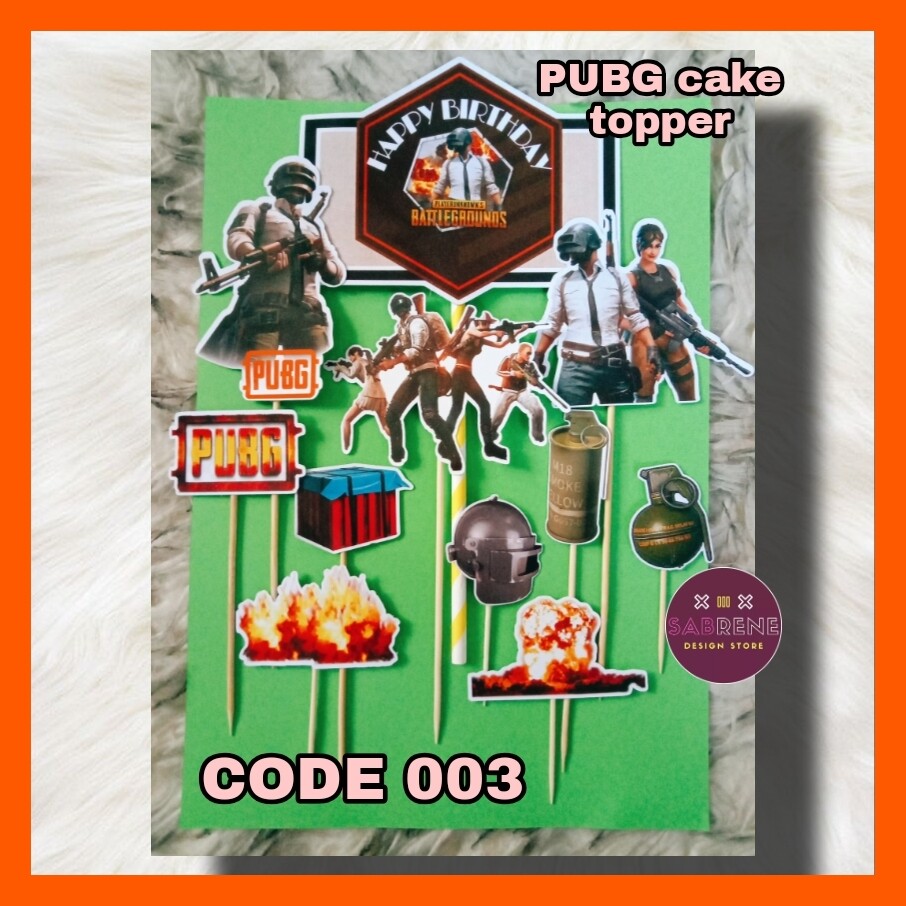 PUBG CAKE TOPPER BAKEWARE DECORATION | Lazada