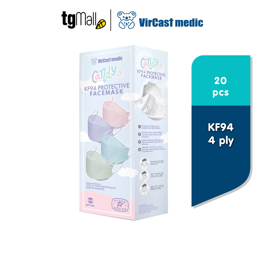 VIRCAST MEDIC KF94 4-Ply Face Mask- Candy Series (20 Pcs) | Lazada