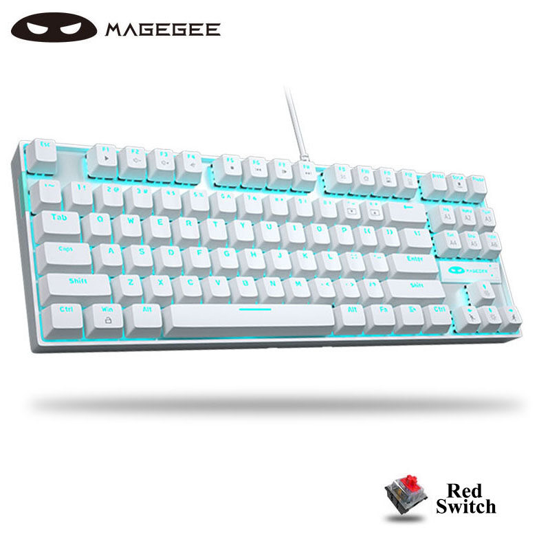 MageGee MK-star Mechanical Keyboard Blue/Red Switch 87 Keys LED ...