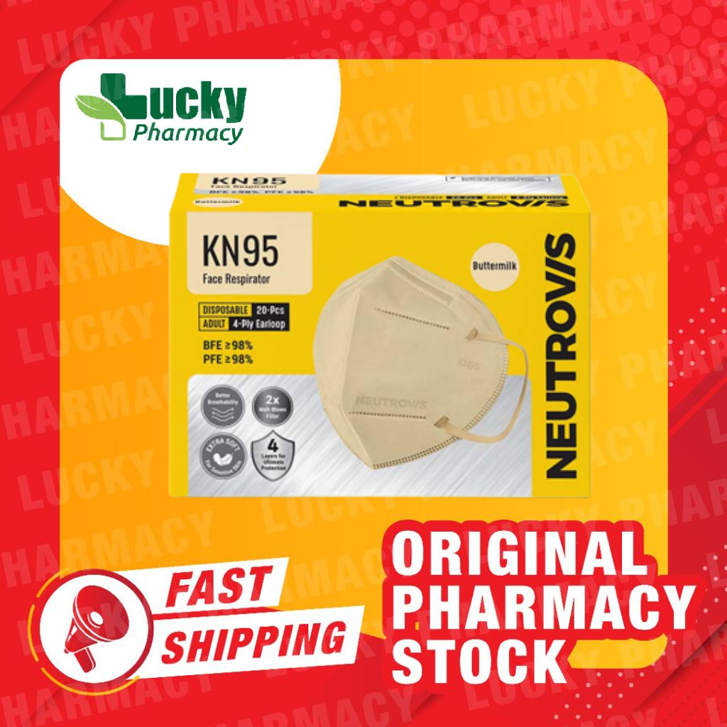 Neutrovis KN95 Face Respirator - Buttermilk (20's) | Lazada