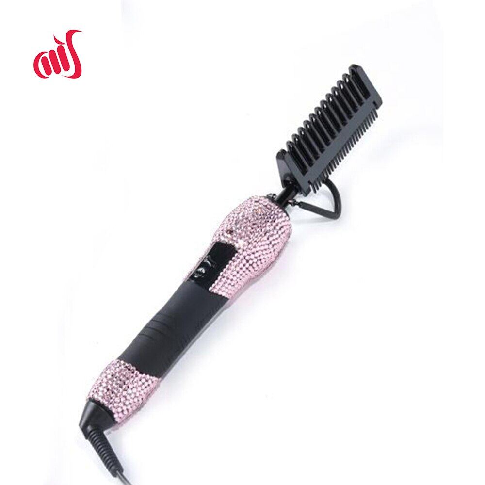 FlatIron Ceramic Professional Pressing Comb Diamond Straightener Comb ...