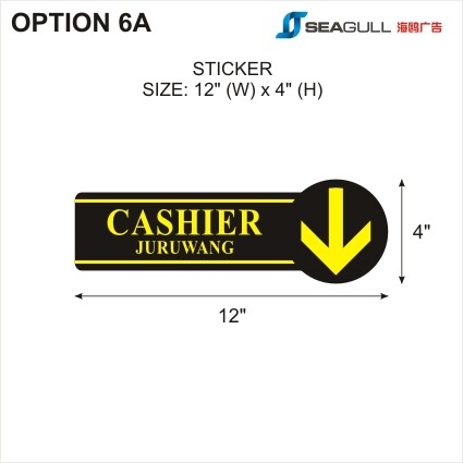 Cashier Please Pay Here Please Register Here Sila Bayar Sini Sticker ...