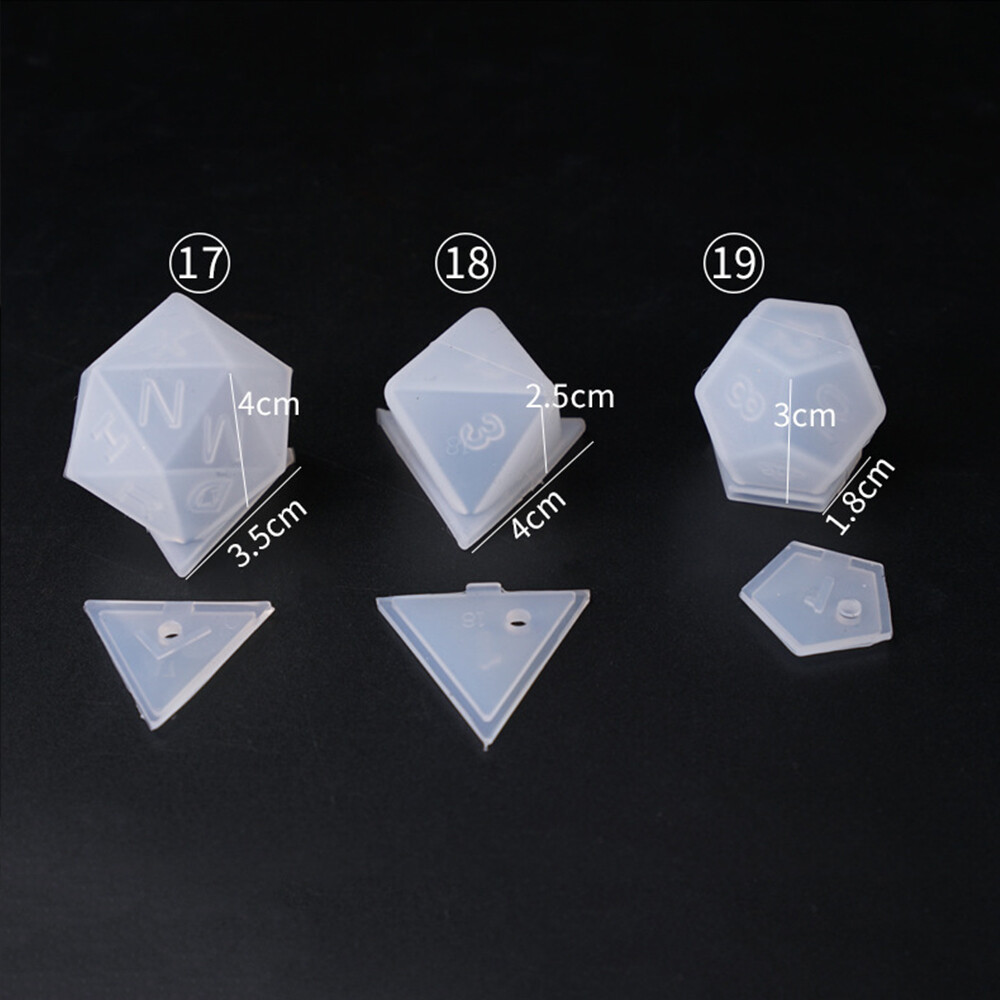 1* 3D Digital Game Crystal Dice fillet Shape Silicone Mould Resin Mold ...
