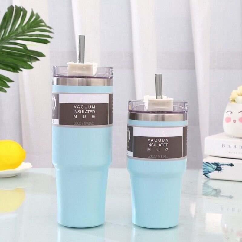 TYESO VACUUM INSULATED MUG 600 & 890ml 304 Stainless Steel Thermo Cup Travel Coffee Mug With Lid ...
