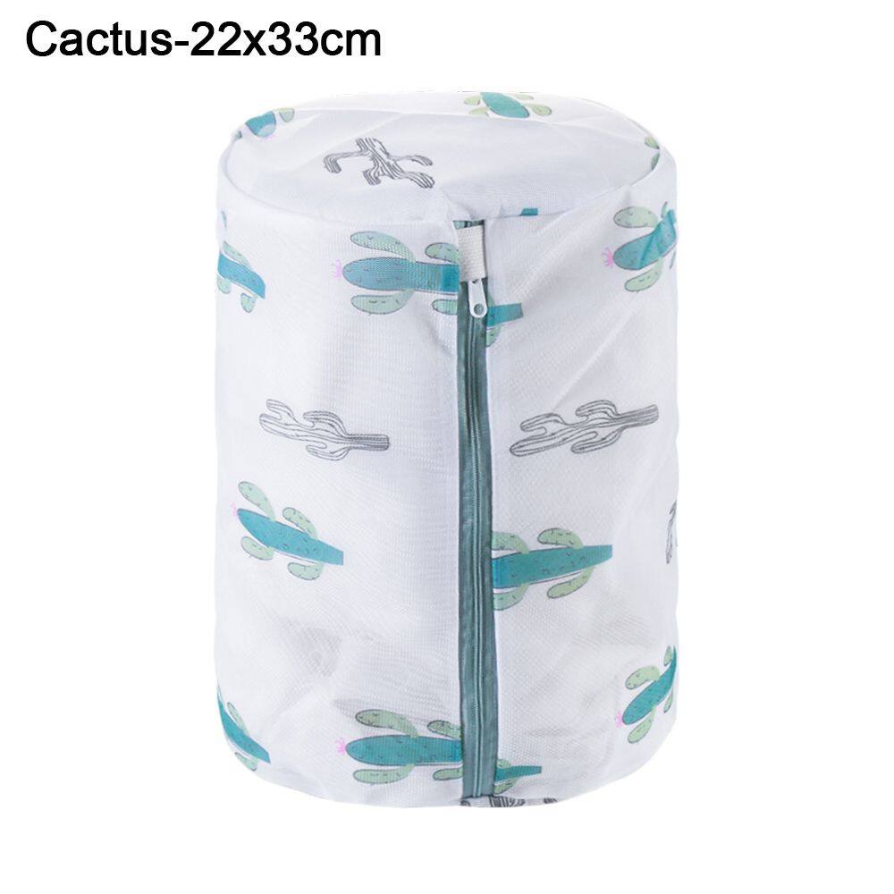 Zippered Clothes Pineapple Cactus Printing Laundry Bag Underwear Care ...