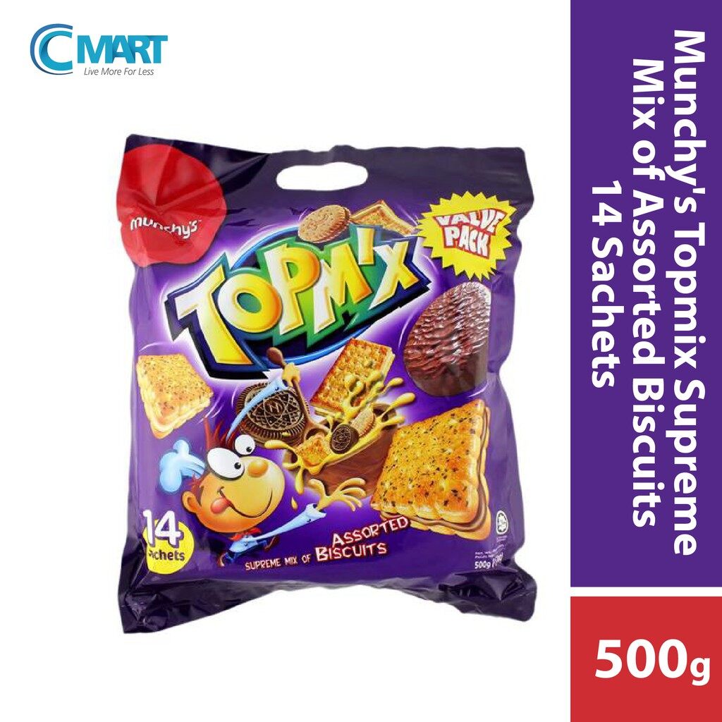 Munchy's Topmix Supreme Mix Of Assorted Biscuits 14 Sachets 500GM | Lazada