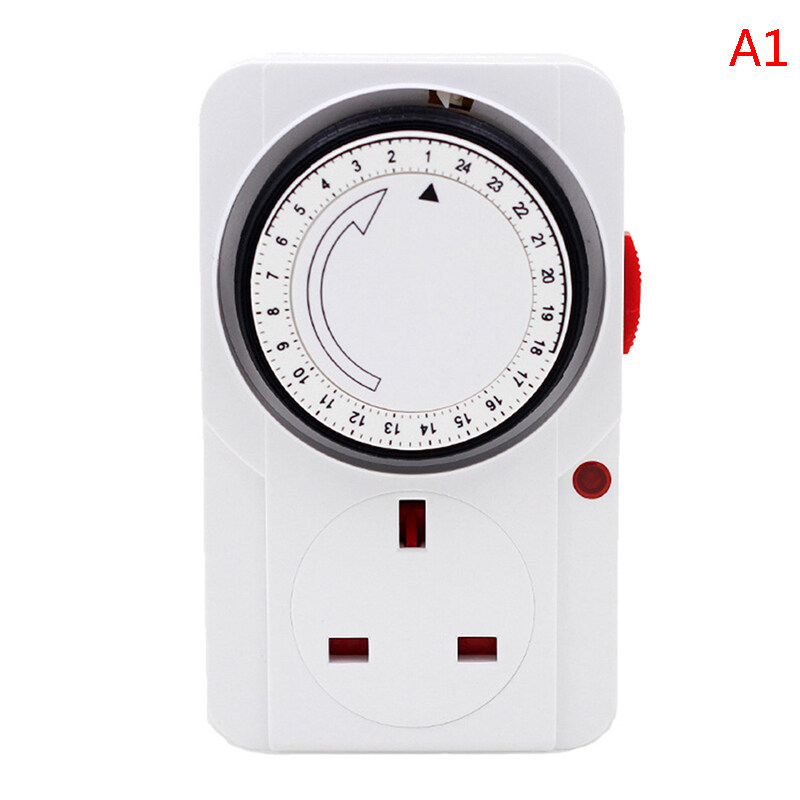 STF 24ชั่วโมง Cyclic Timer Switch จับเวลาครัว Outlet Loop Universal Timing Socket 13A Mechanical ...